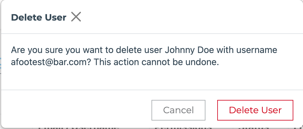 Deactivate or delete a user